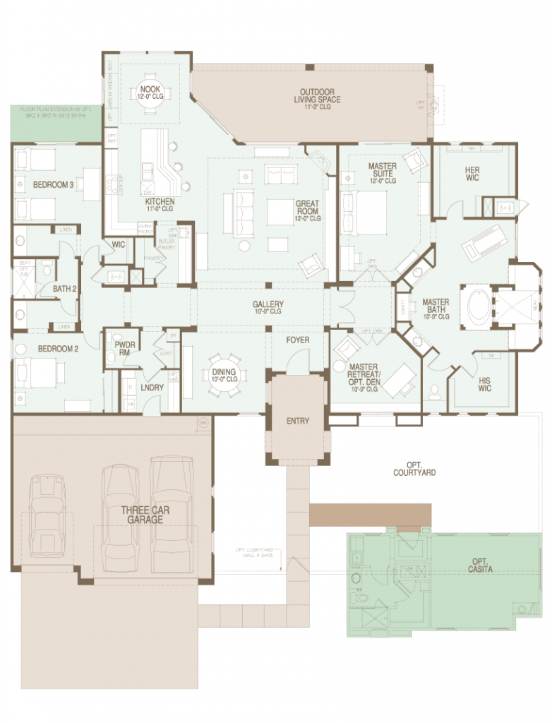 THE PRESERVE TIERRA FLOOR PLAN Has Over 3400 SF